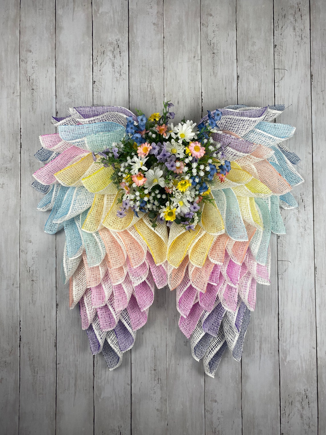 Customizable Angel Wing Wreath - Etsy