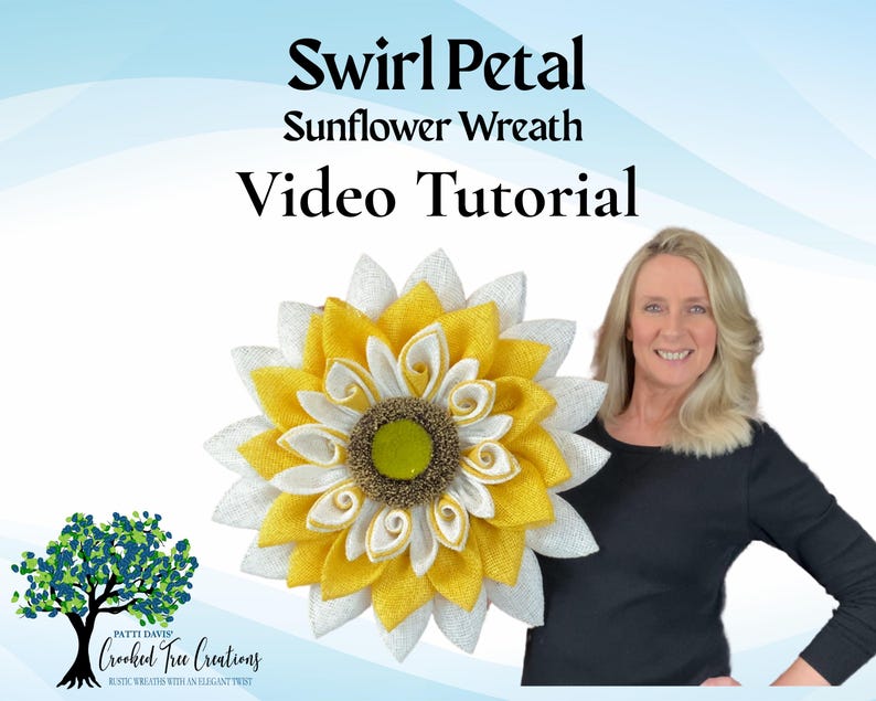Sunflower Wreath – Swirl Petal Video Tutorial - Etsy