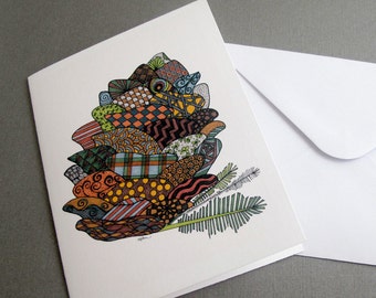 Pine Cone Note Cards Stationery Set of 10 Cards With Matching - Etsy