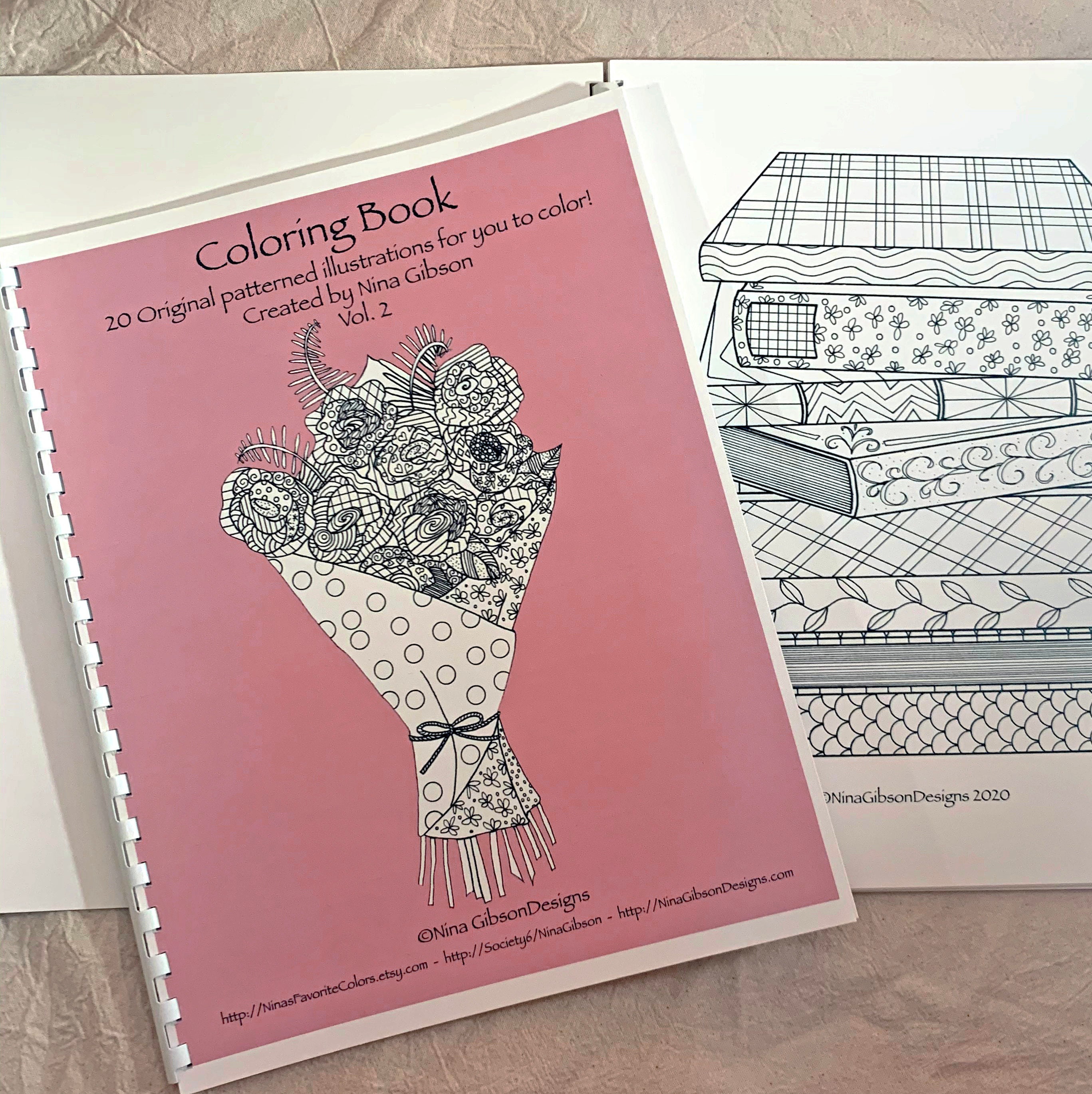 Illustrated Coloring Book - Adult Coloring Book Original Art ...