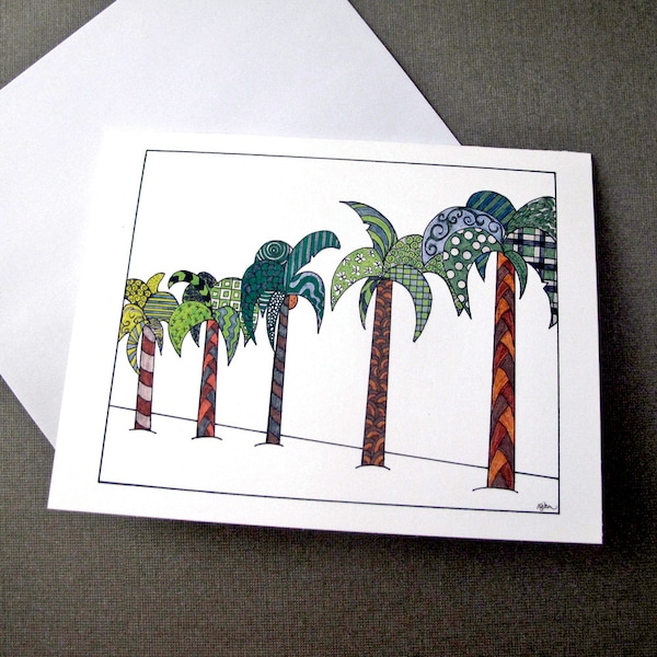 Blank Palm Tree Card - Etsy