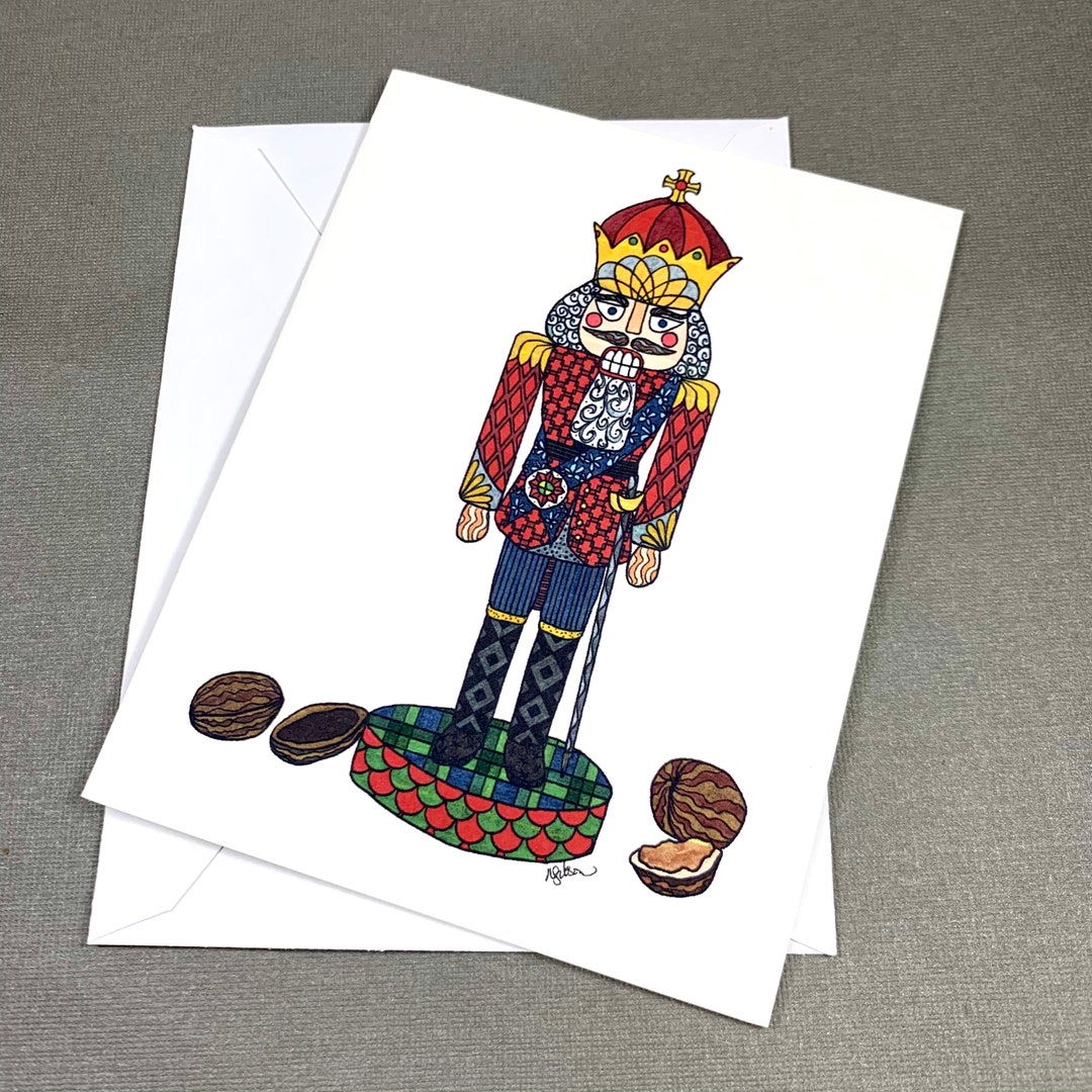 Nutcracker Stationery Set - Set of 8 Blank Inside Card Set - Christmas ...