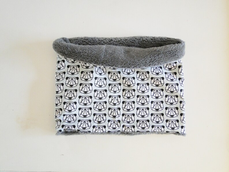 Snood panda Kid Reversible Cotton Choker and | Etsy