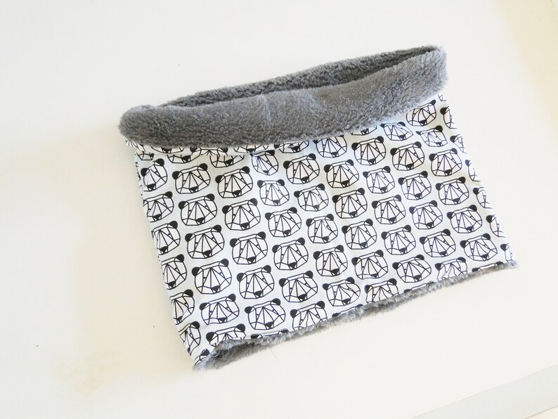 Snood panda Kid Reversible Cotton Choker and | Etsy