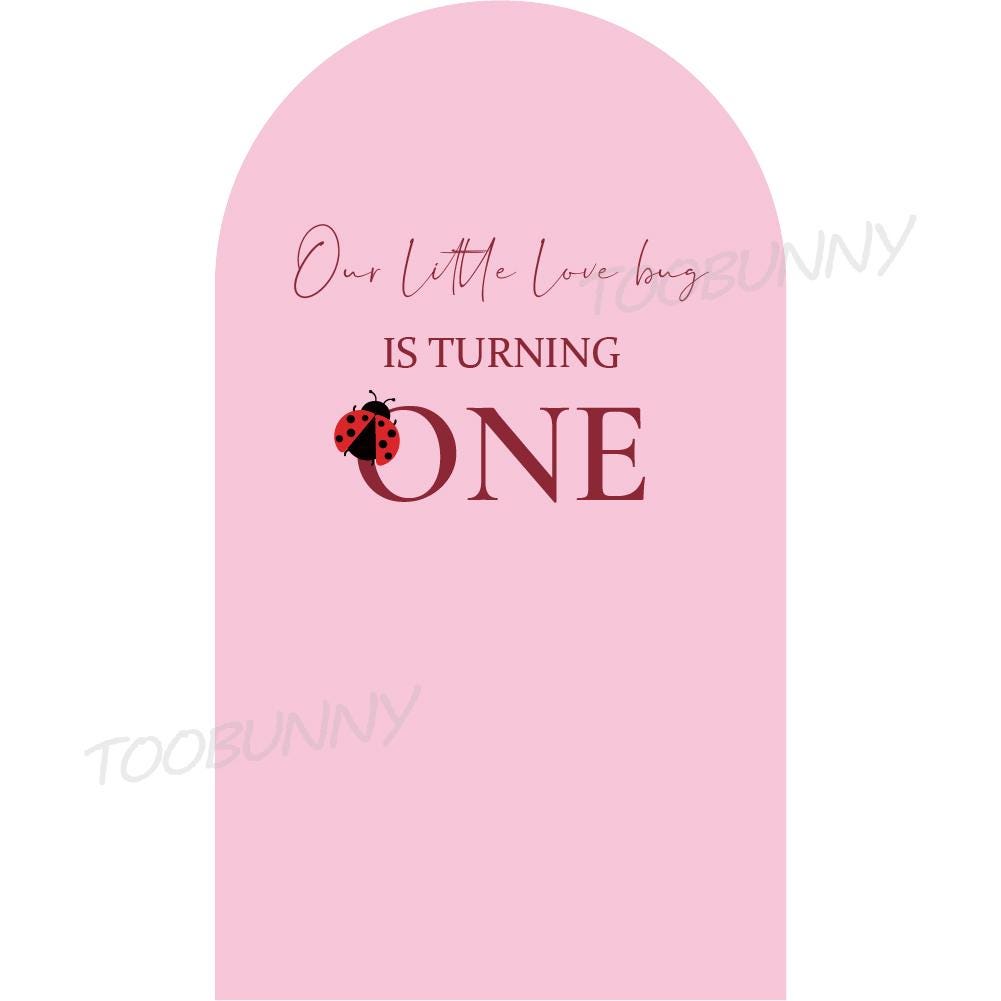 Ladybug 1st Birthday Backdrop: Double-sided Arch Cover - Etsy