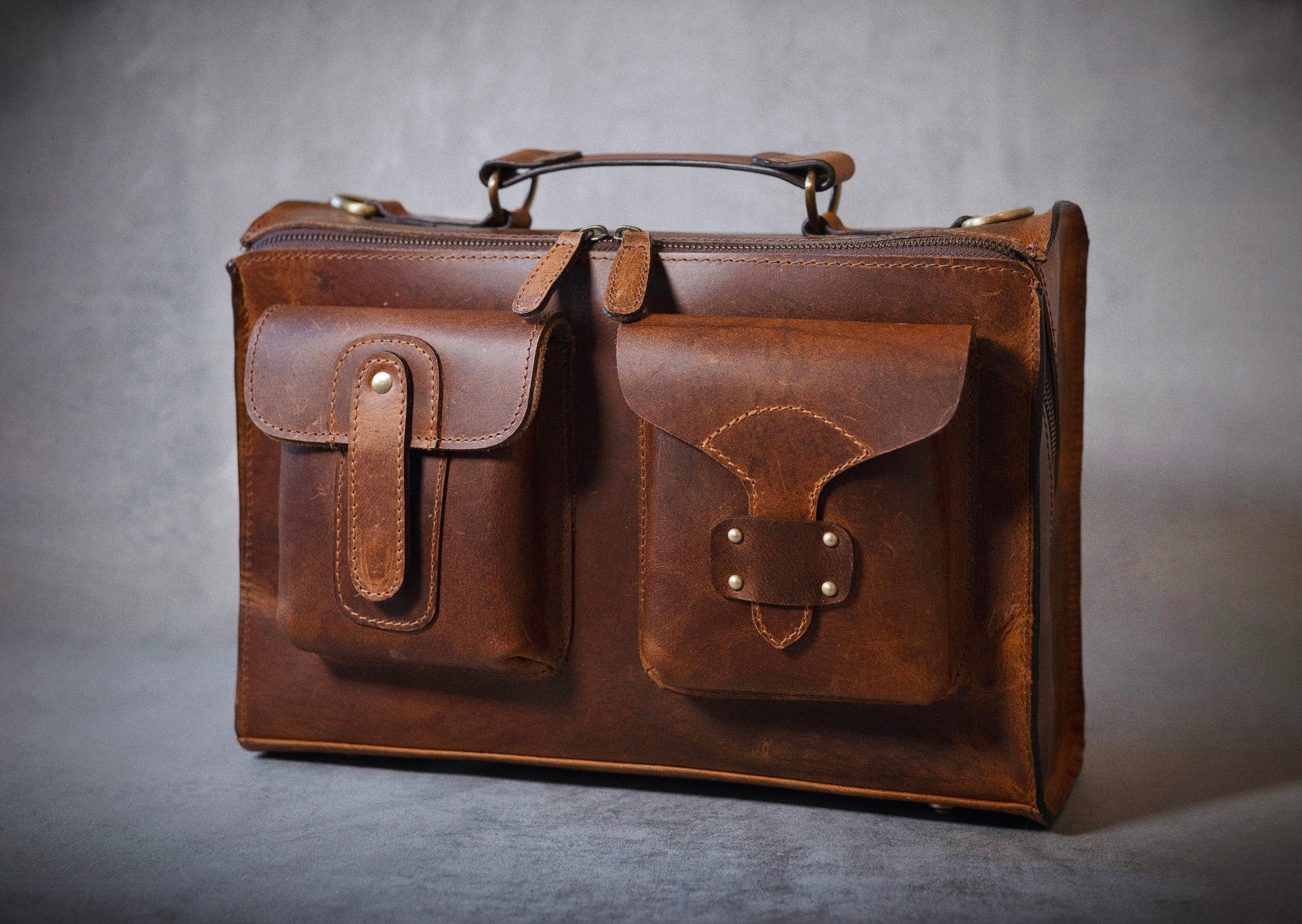 Personalised Leather Handbag Shoulder Bag Top Handle Bag | Etsy