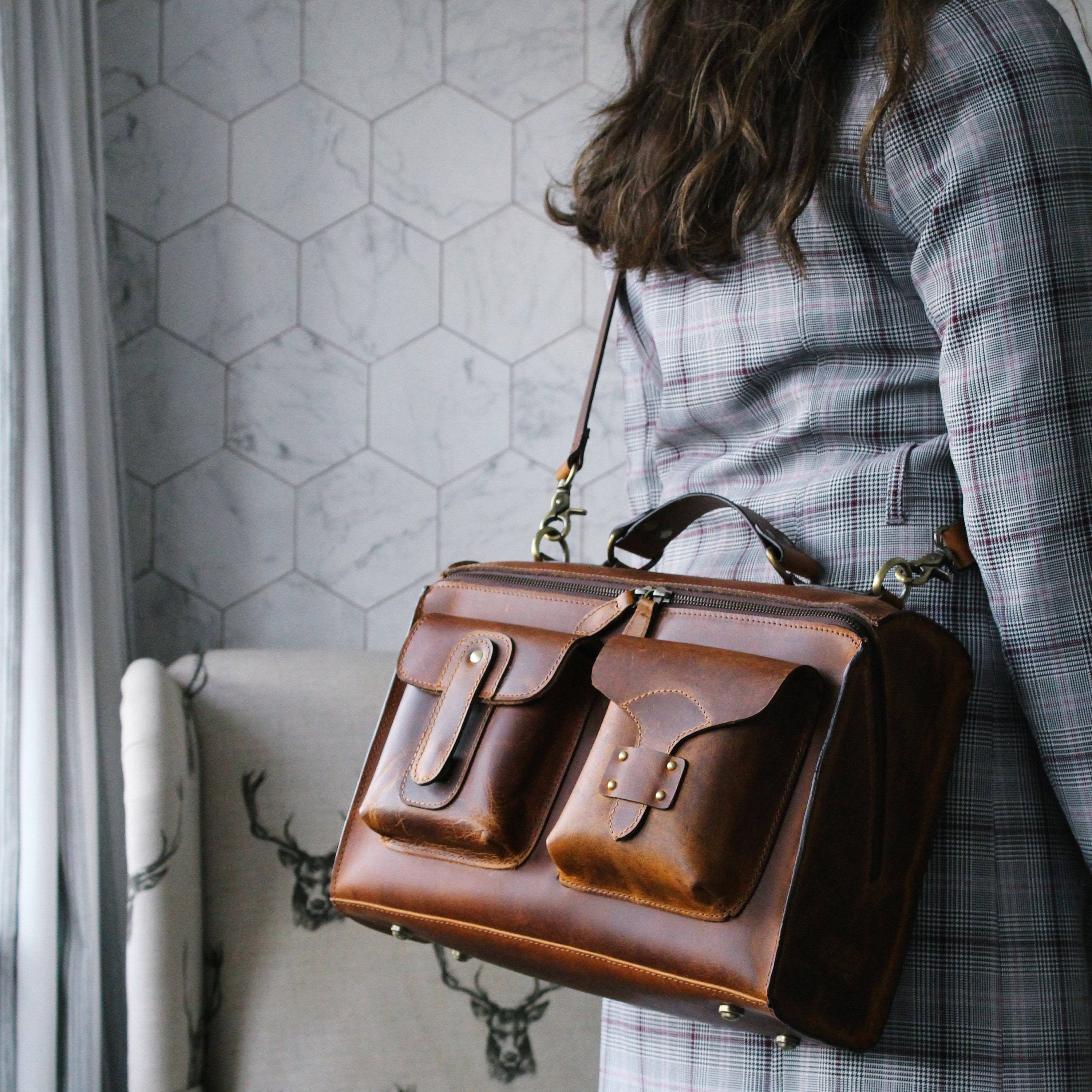 Personalised Leather Handbag Shoulder Bag Top Handle Bag | Etsy