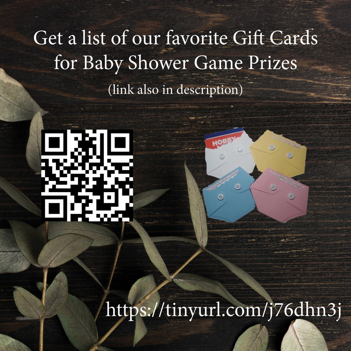 Baby Shower Prizes for Game Winners - Diaper Gift Card Holder - Over ...