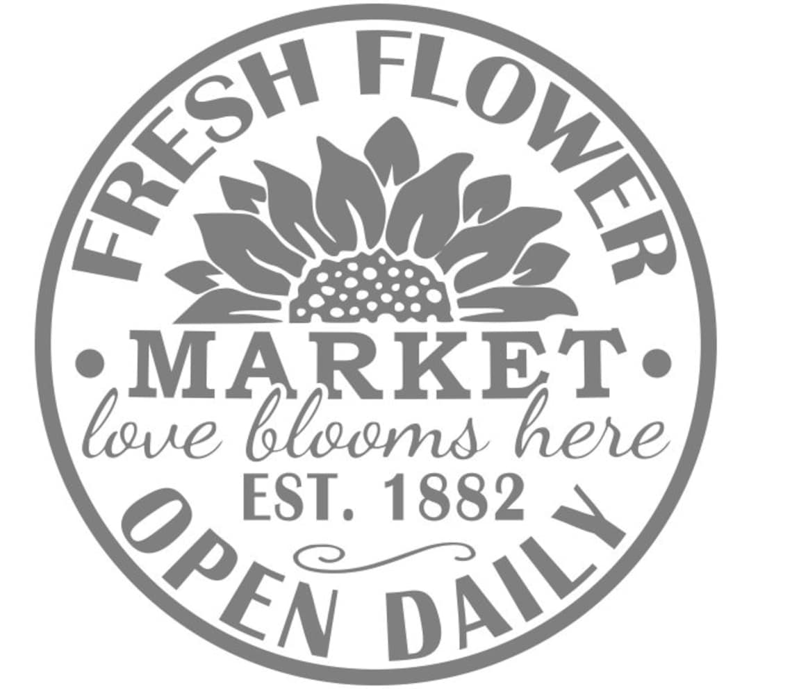 Fresh Flower Market Digital Downlod Svg, Dxf, Png, Jpg - Etsy