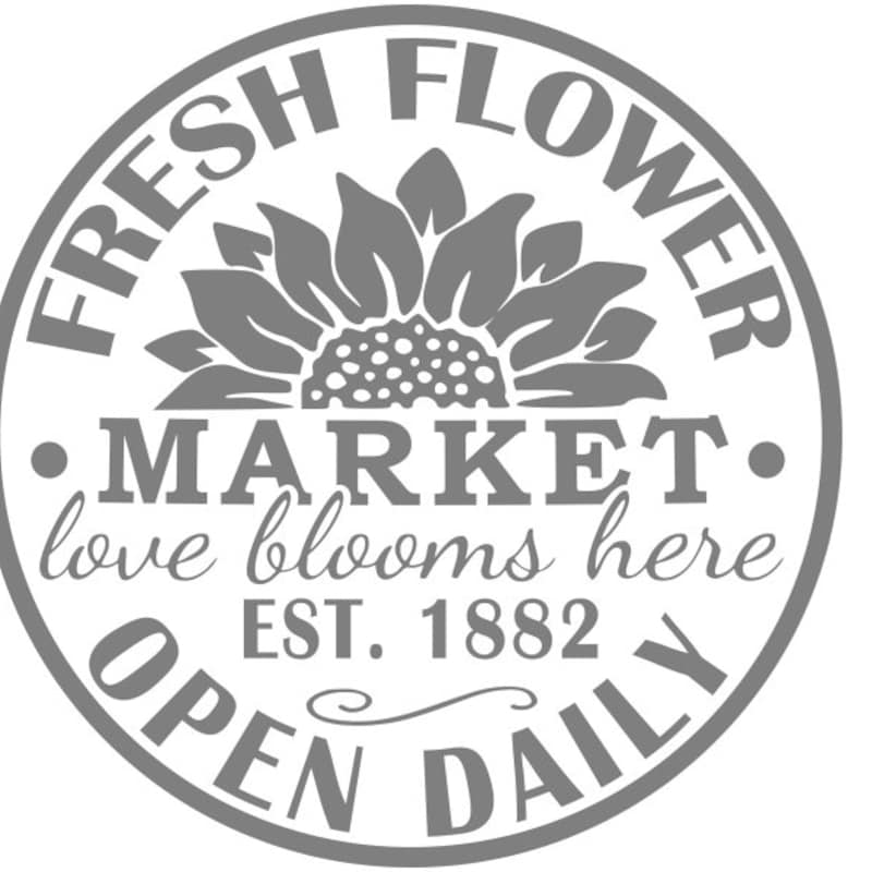 Fresh Flower Market Sign - Etsy