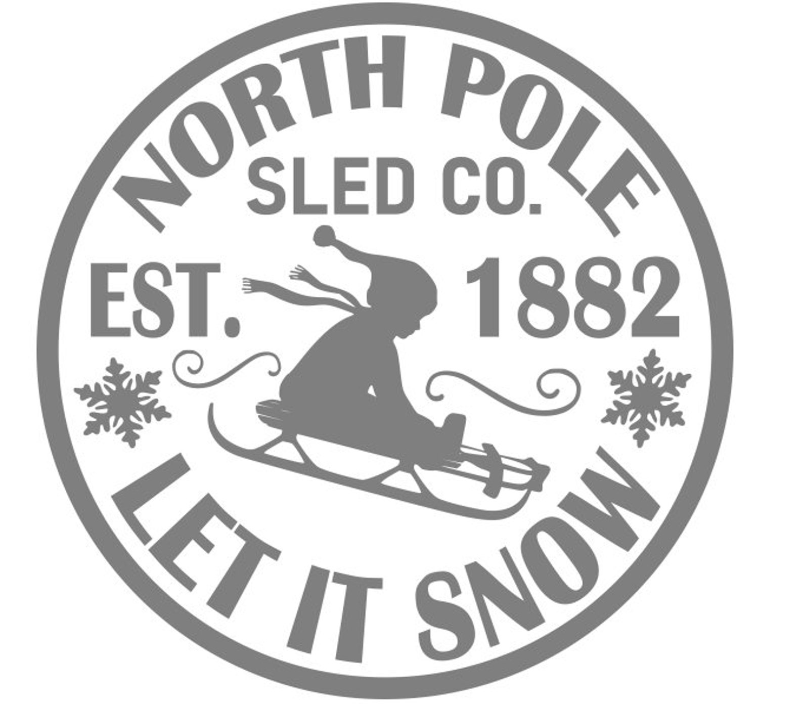 NORTH POLE Sled Co. Digital Download. Svg. Png. Dxf. Jpg - Etsy