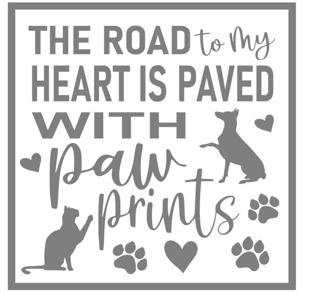 Square Paw Print Road Digital Download. Svg Png - Etsy
