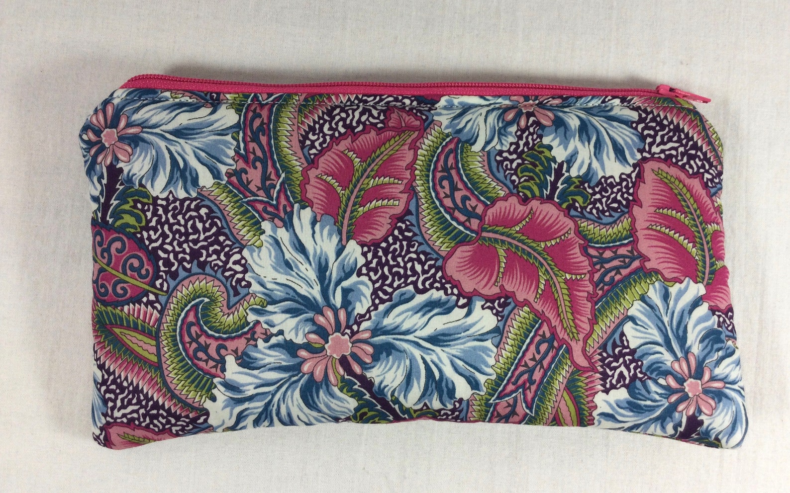 Liberty Fabric Zip Pouch to Fit Larger Phones Floral Makeup - Etsy UK