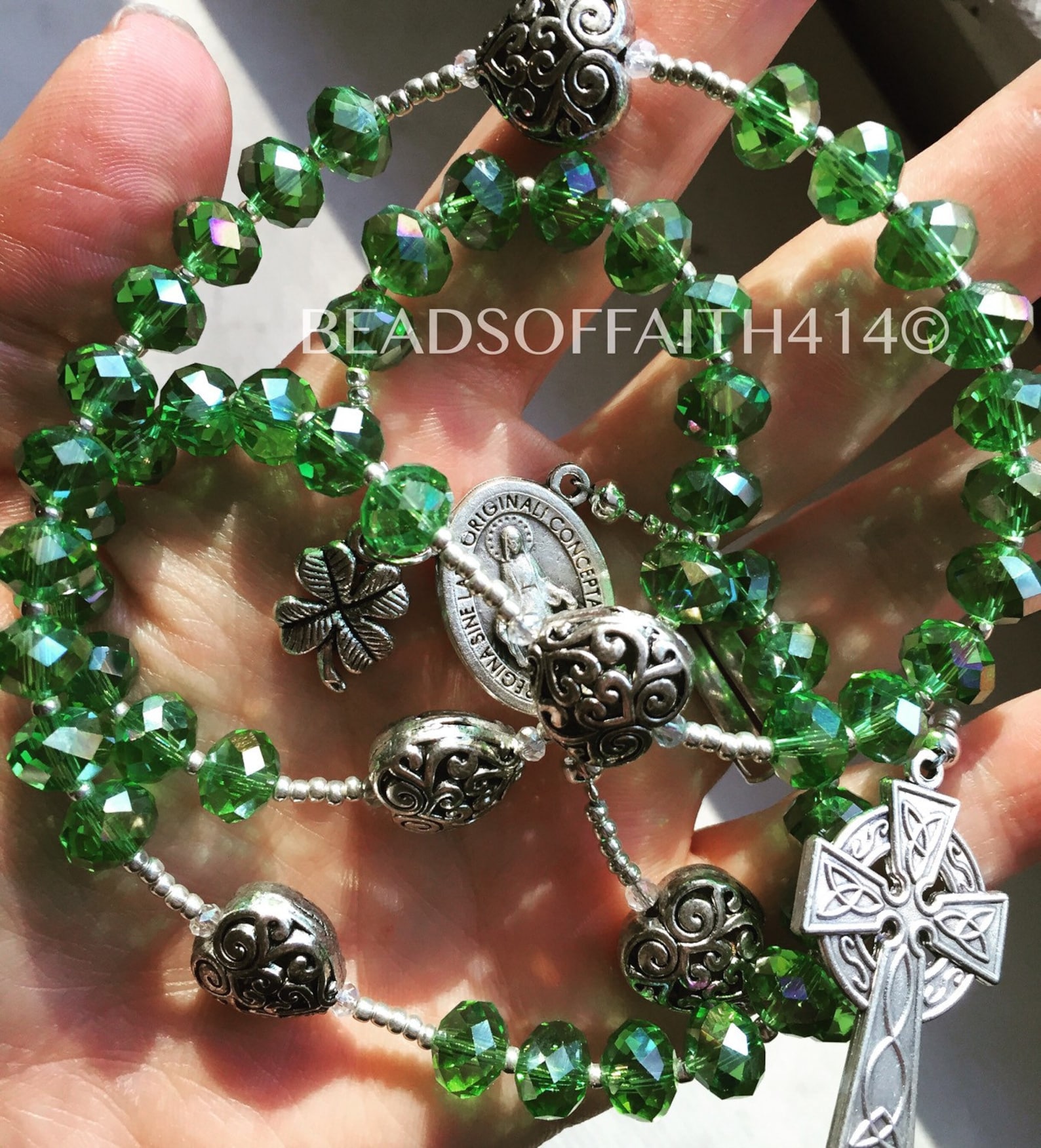 Personalized Irish Celtic Rosary - Etsy