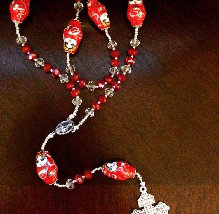 Rosary With Ceramic Russian Nesting Dolls - Etsy