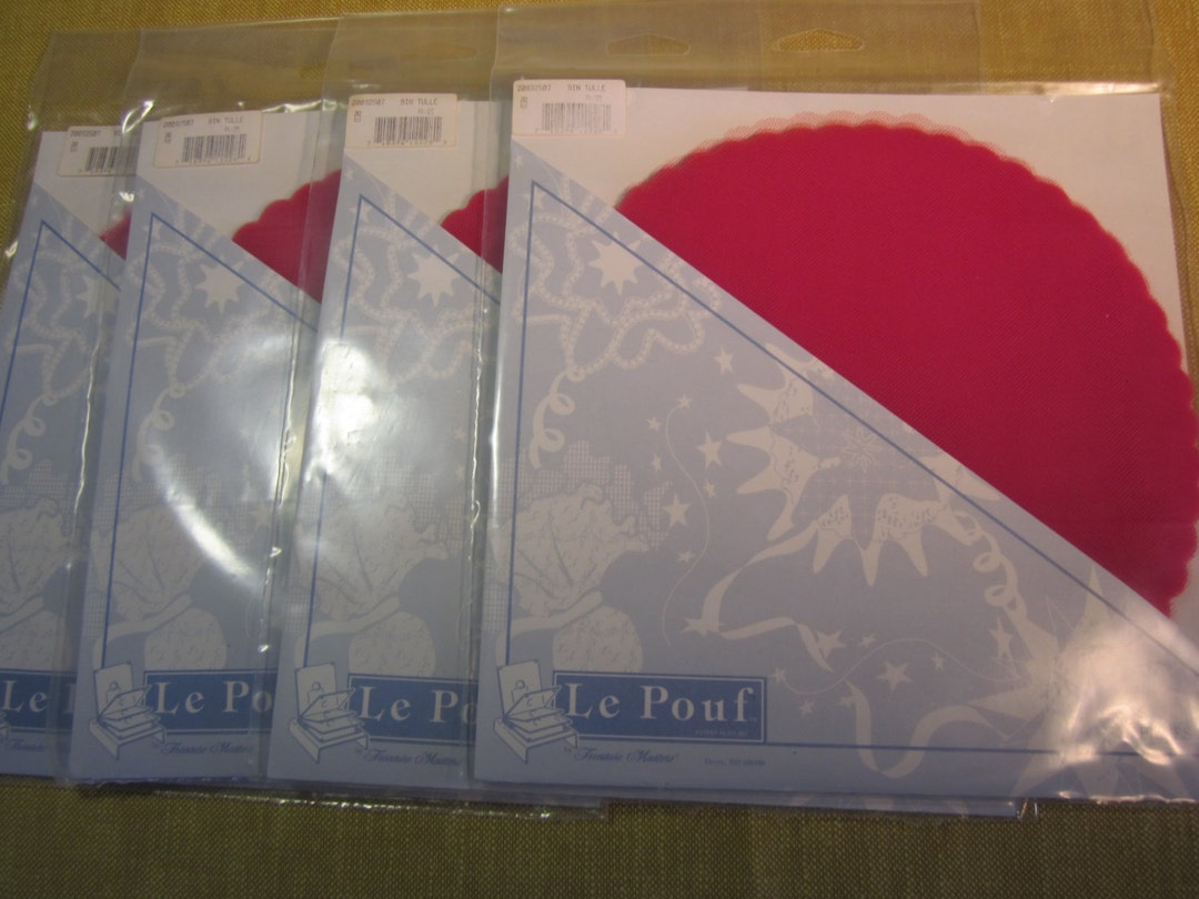 4 Pks Red 9" Le Pouf Machine Tulle Circles, 25/pk, for Making Wedding ...