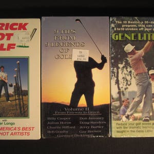 3 VHS Tapes on Golf, 9 Tips From 9 Legends Vol. 2, the 10 Basics by ...