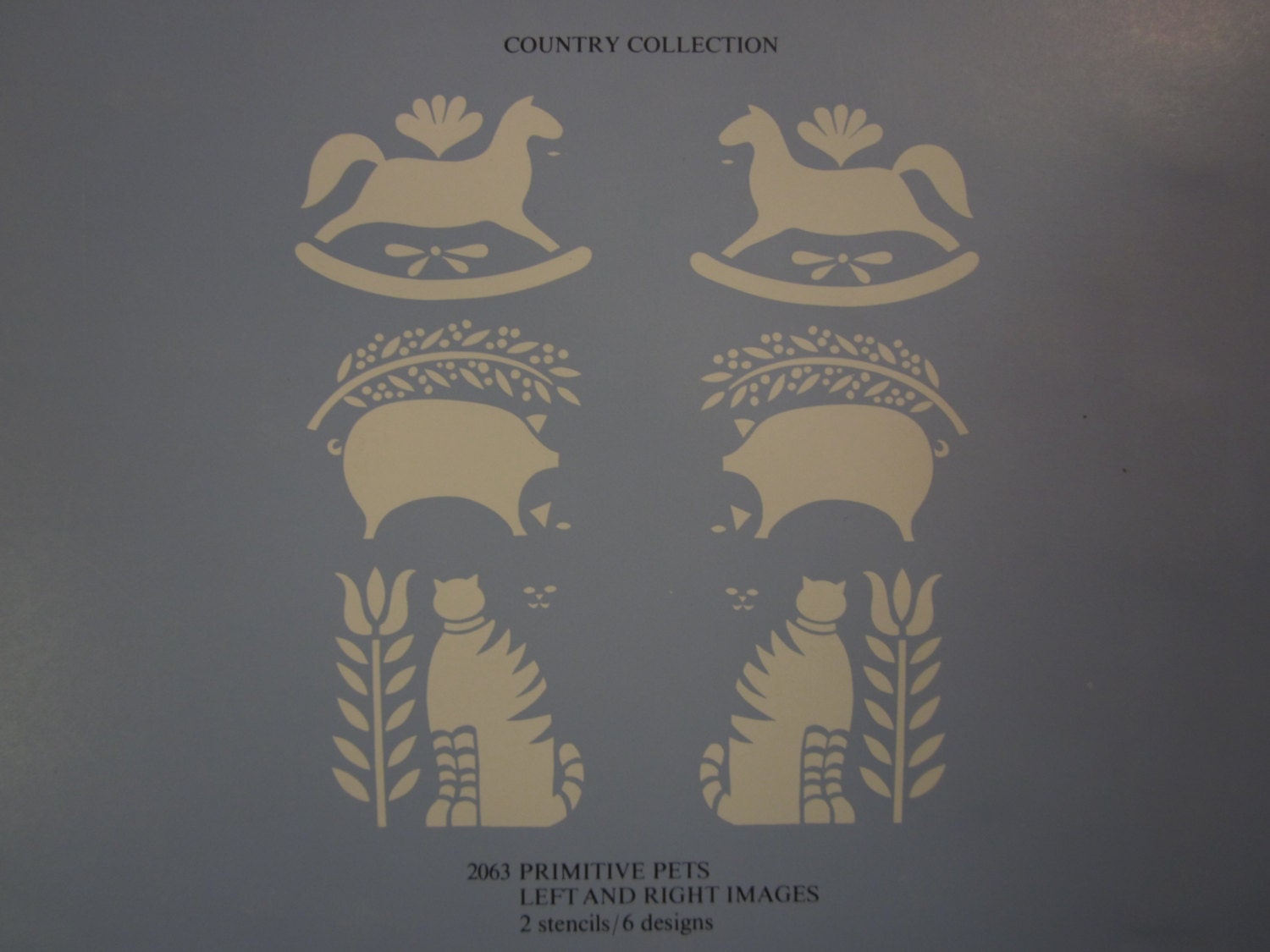 Country Colors Stencils 6 Primitive Pets - Etsy