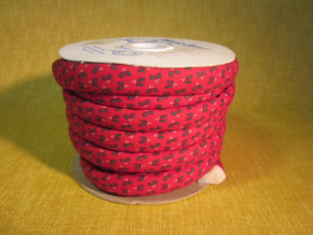 Red Fabric Cord 5/8 18 Ft Christmas With Green - Etsy