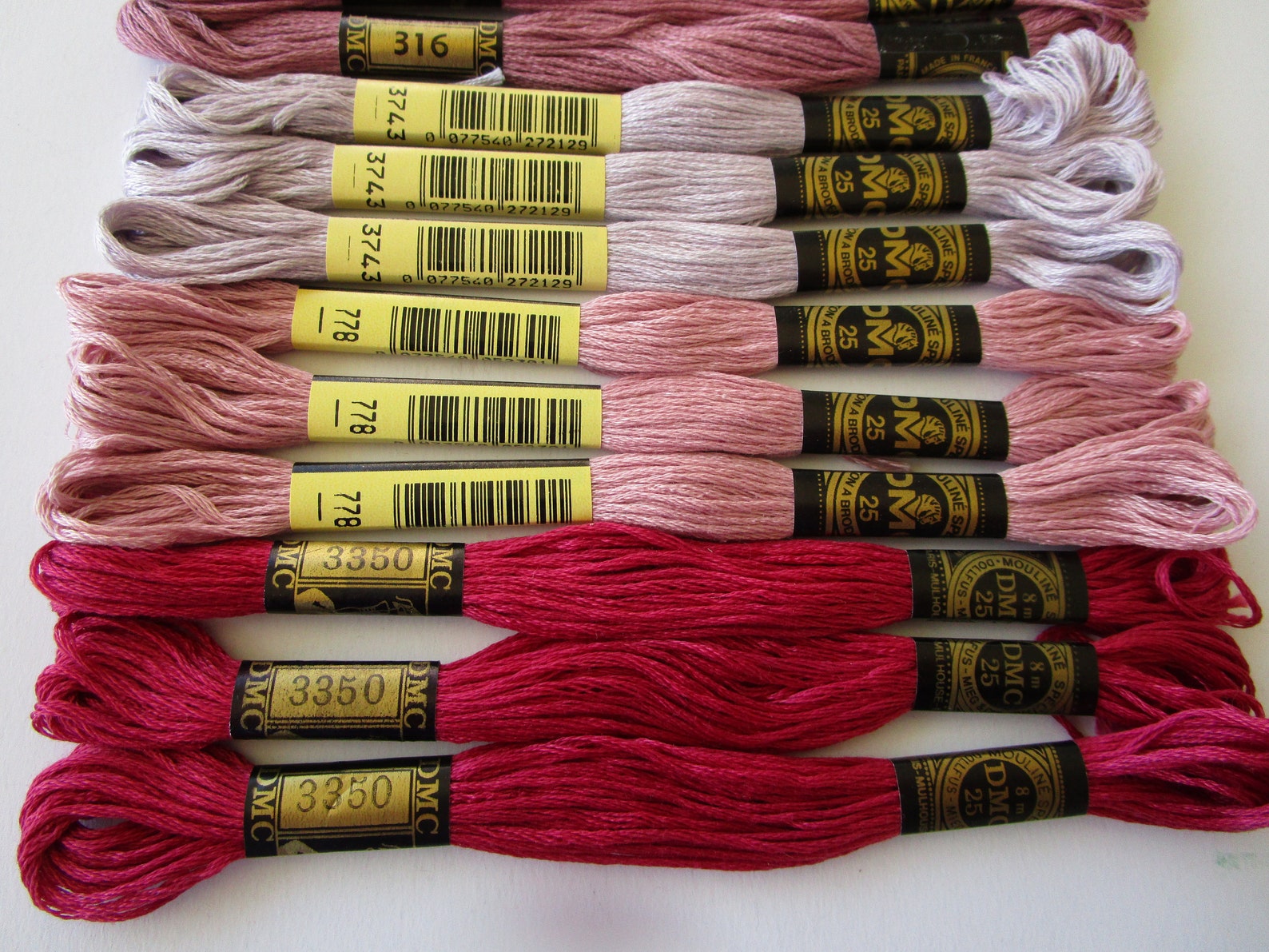 10 Colors Hot Pink Plum Dusty Burgundy Rose Mauve Taupe DMC - Etsy