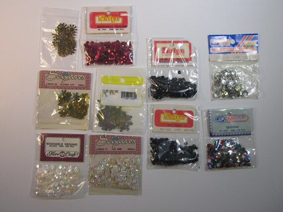 10 Packs Assorted Sequins for Sewing Fashion Crafts Red | Etsy