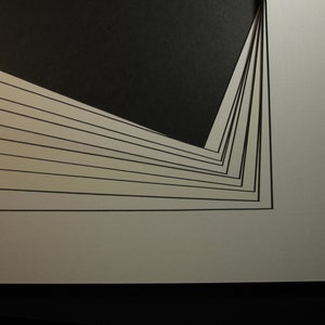 10 Various Shades of White 11 X 14 Black Core Mat Boards,professional ...