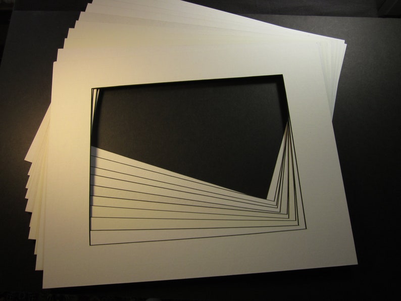 10 Various Shades of White 11 X 14 Black Core Mat - Etsy