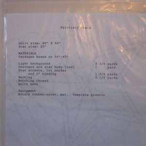 Fairfield Stars Quilt Pattern 60"x60",thimbleberries,vintage, P-109 - Etsy