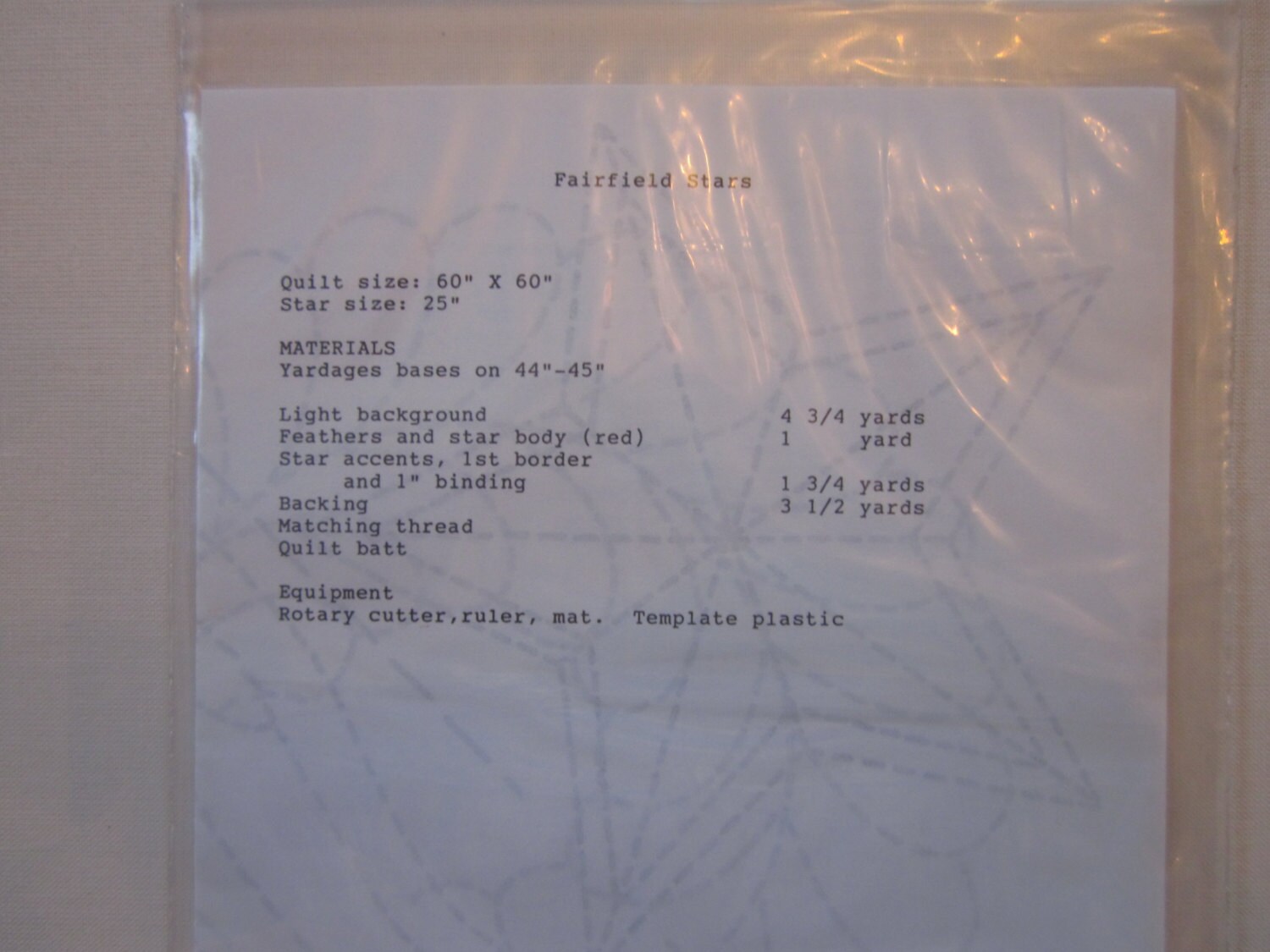 Fairfield Stars Quilt Pattern | Etsy