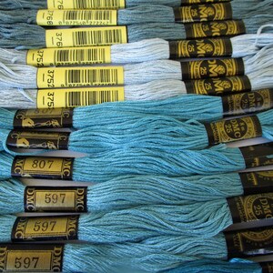 11 Colors Blue Navy Cobalt Aqua Celadon Green Ivory Charcoal Variegated ...