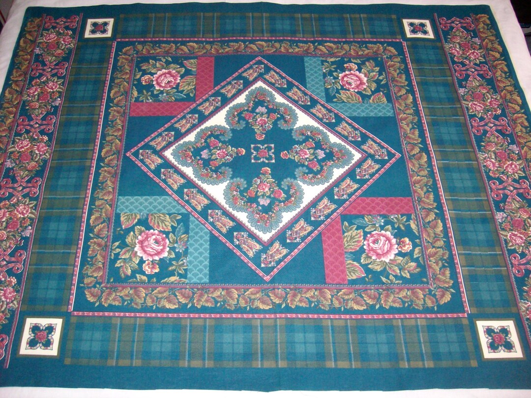 Springmaid Extraveganza Enchanted Forest One Yard Fabric,teal,dark ...