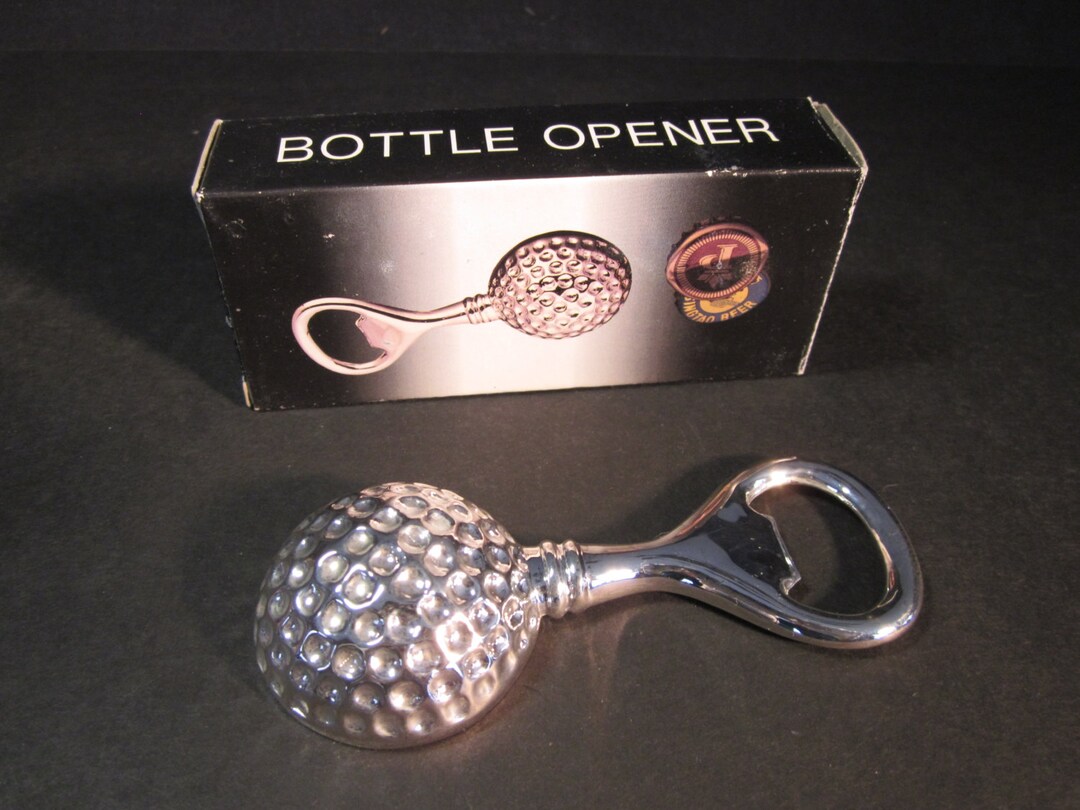 Silver-plated Golf Ball Bottle Cap Opener, 1 1/2"x4", NIB, Vintage - Etsy