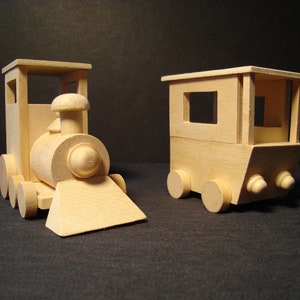 Wood Train Engine and Caboose , 2"x4" and 2"x3", for Making Name Letter ...