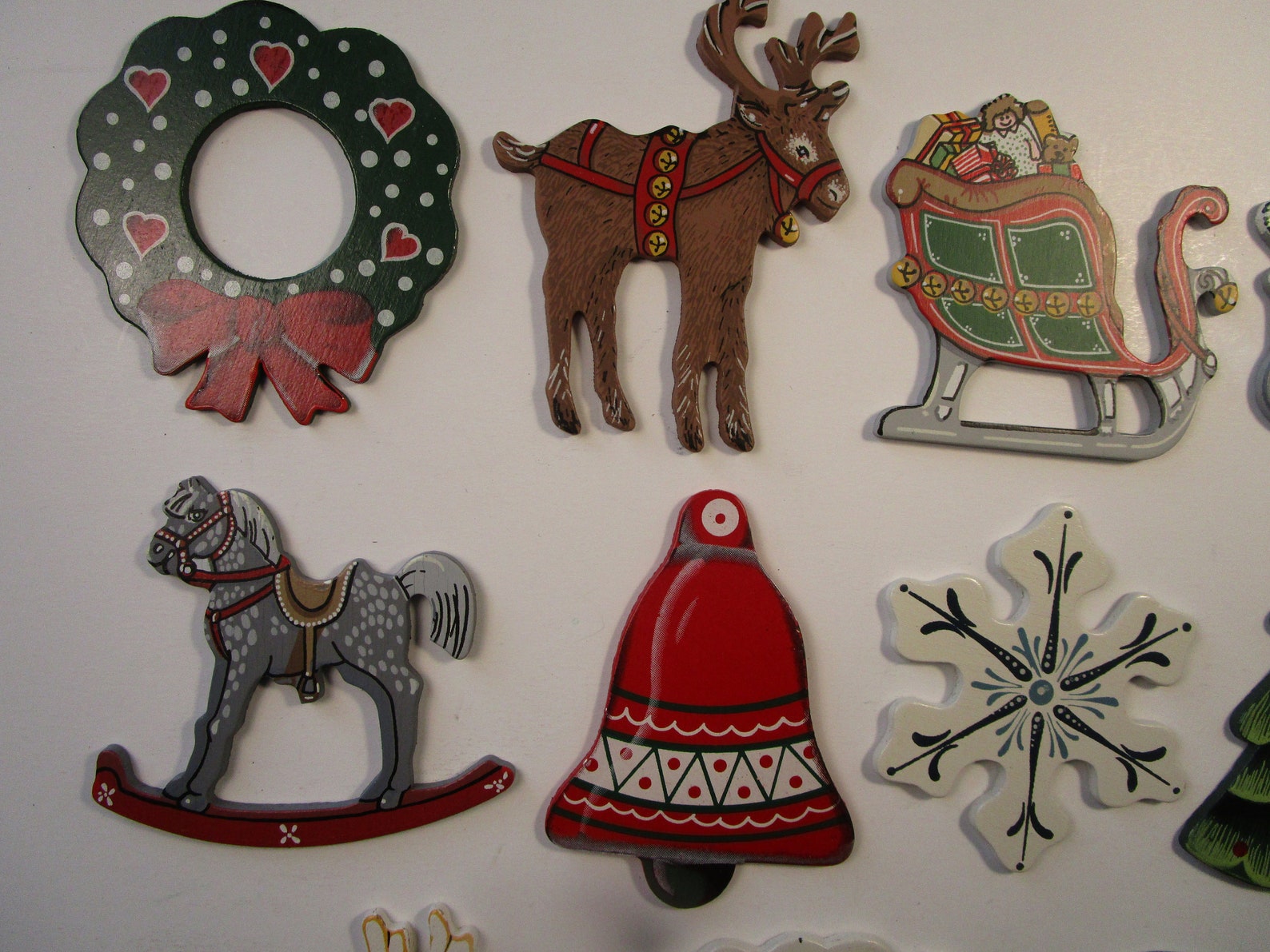 11 Christmas Pre-painted Wood Cutouts for Crafts Ornaments - Etsy