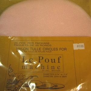1 Pk of 25 Pink Iridescent sparkly Le Pouf Machine 9 Tulle Circles, for ...