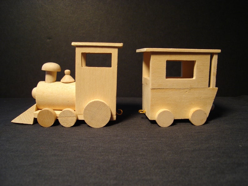 Wood Train Engine and Caboose , 2"x4" and 2"x3", for Making Name Letter ...