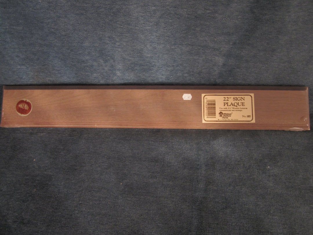 22" Walnut Wood Sign Plaque ,3" Wide - Etsy