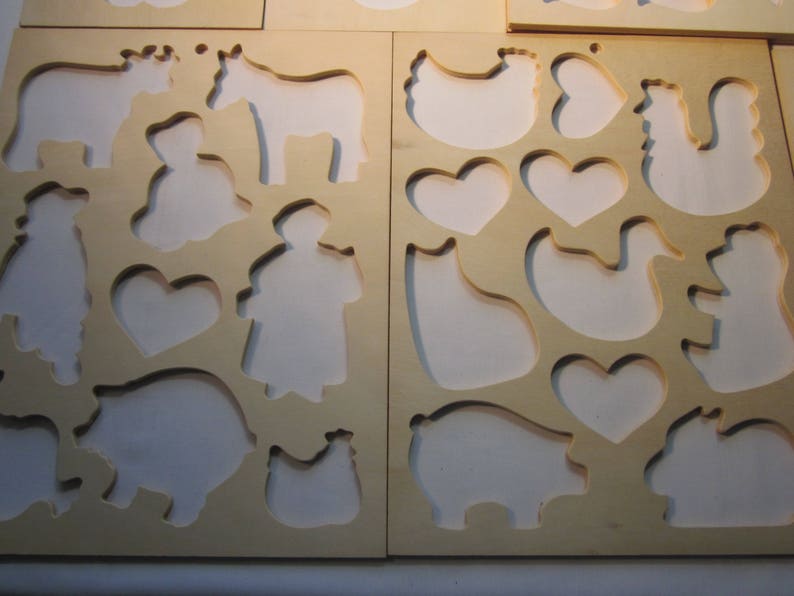 Wood Cutout Patterns for Tracing Kids Crafts Farm | Etsy