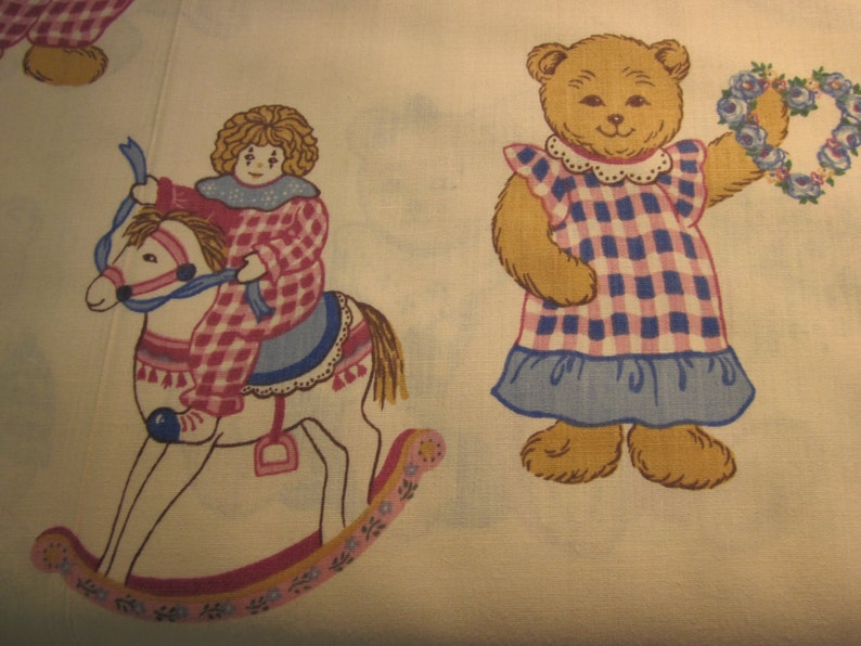 Springmaid Cozy Cafevintage Fabric off White With Teddy - Etsy