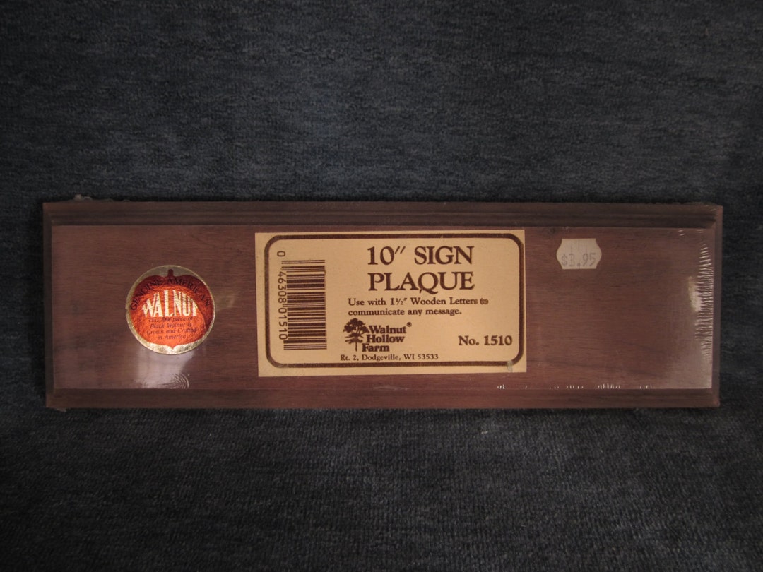 10 Walnut Sign Plaque3 Wide 3/4 Thickwood - Etsy