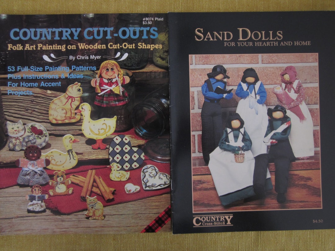 2 Booklets, Country Cut Outs 53 Full Size Patterns and Projects for ...