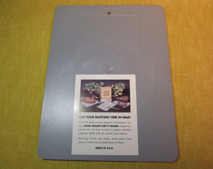 The Folk Art Cottage Dry It Board,9"x12" Plastic Board With Sharp ...