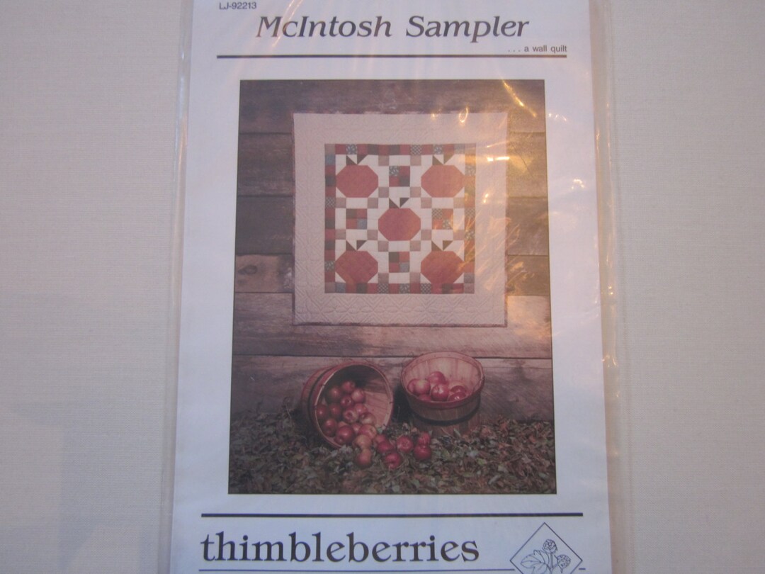 Mcintosh Sampler Wall Quilt Pattern, Thimbleberries,apple, Vintage,p98 ...