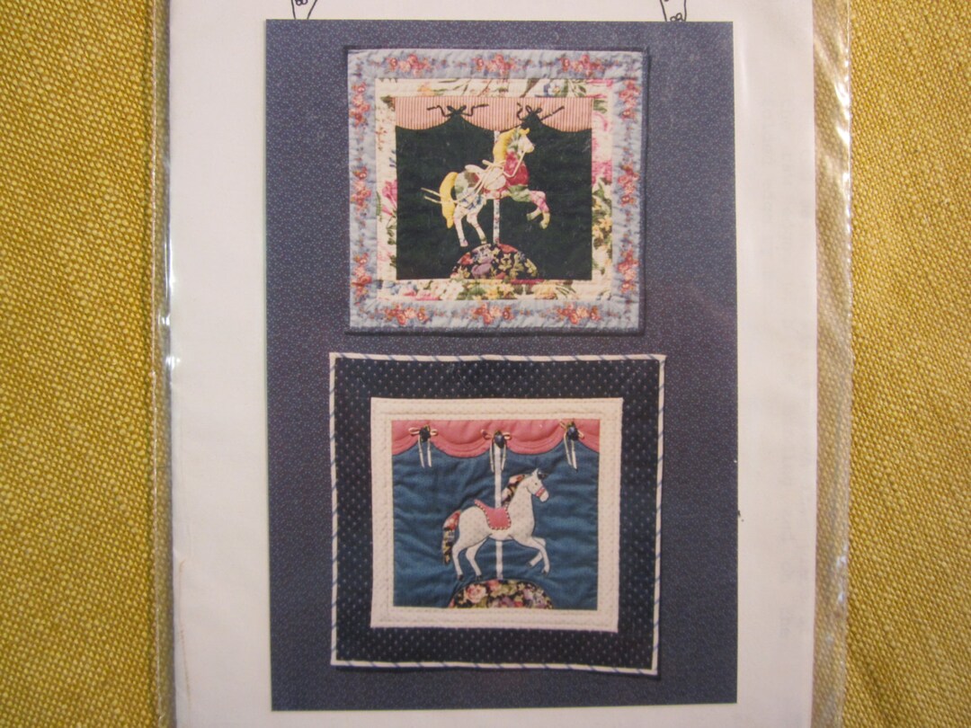 Carousel Horse Applique & Quilt Pattern,pillow,wall Hanging, Hollie ...