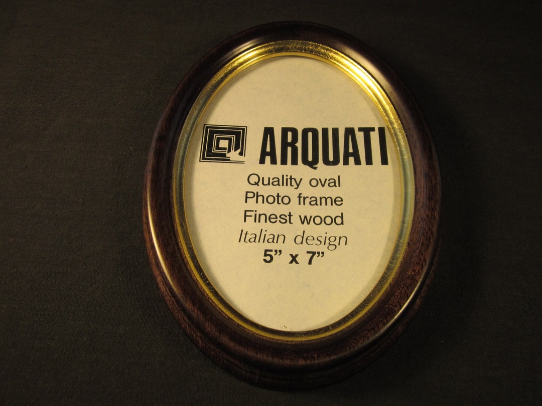5"x7" Oval Finest Wood/gold Picture Frame, Arquati Italian Design ...