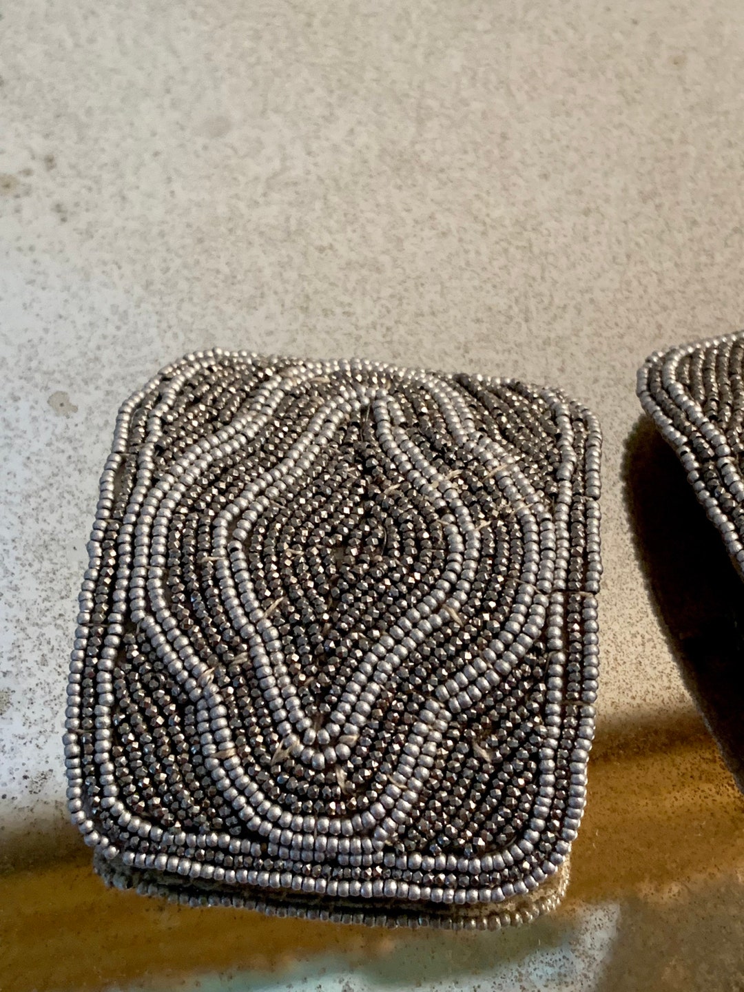 Vintage Art Deco Beaded Shoe Buckle/clips - Etsy