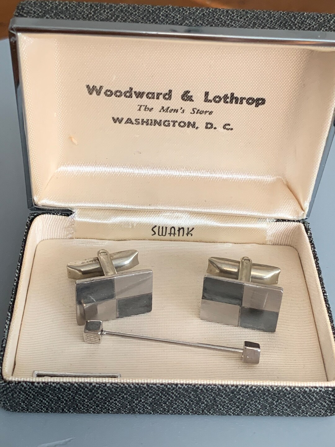 Vintage Swank Serling Silver Cufflinks and Tie Pin - Etsy