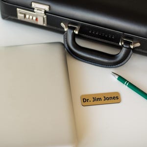 Custom Engraved Name Tag Badges - Personalized Identification With Pin ...