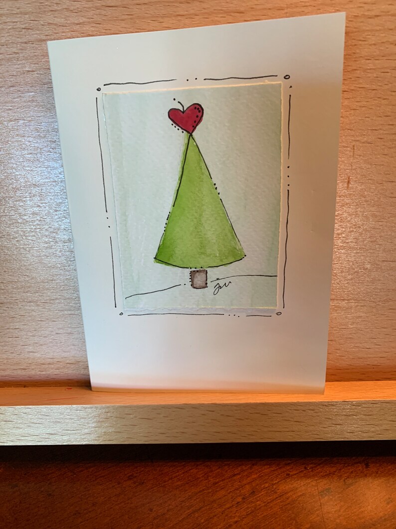 Hand Painted Watercolor Christmas Cards ( Set of 3) - Etsy