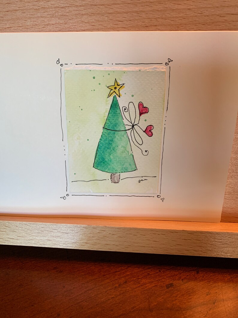 Hand Painted Watercolor Christmas Cards ( Set of 3) - Etsy